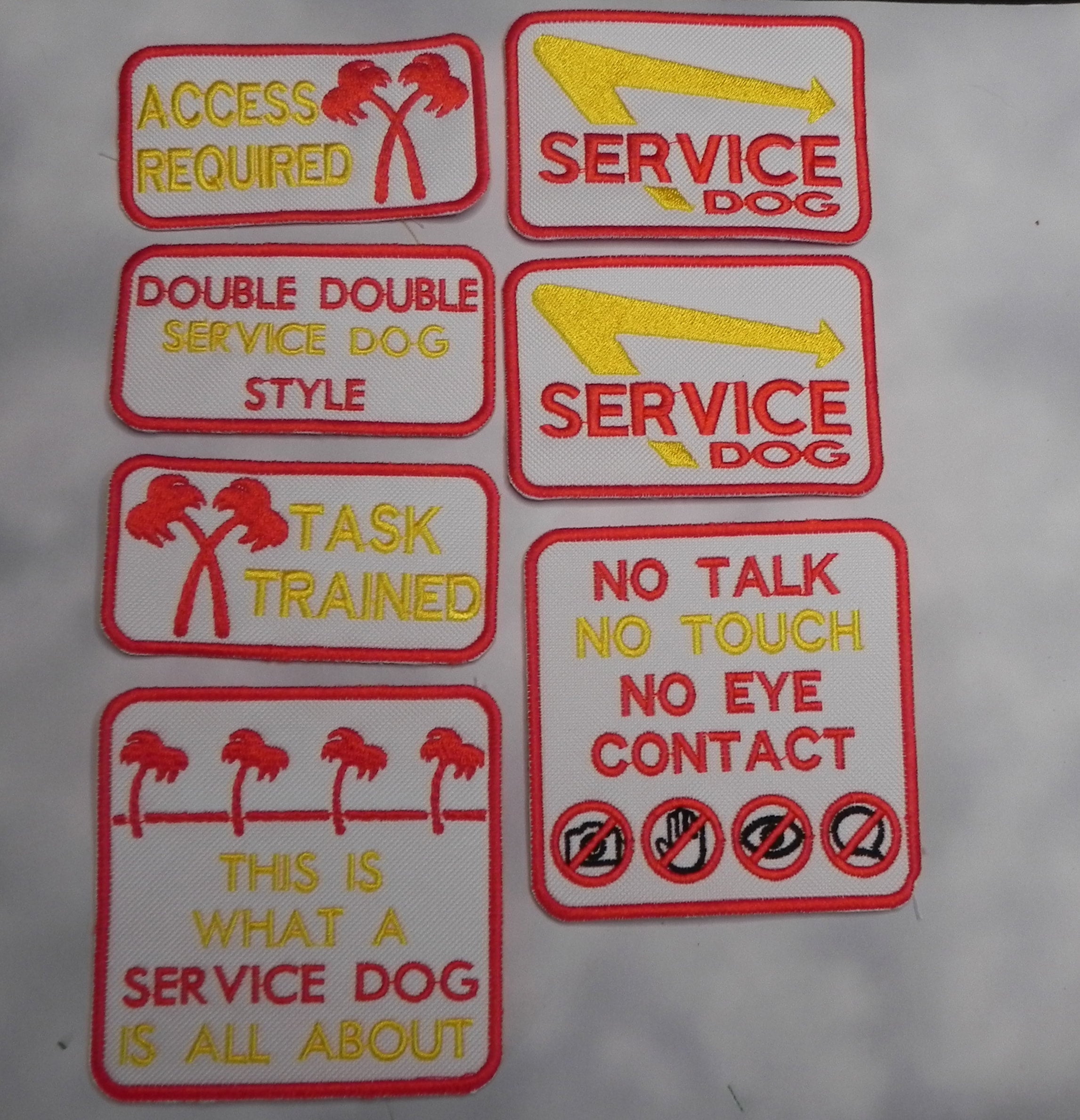 In and Out Themed Service Dog Full Patch Set | Katelyn Morin