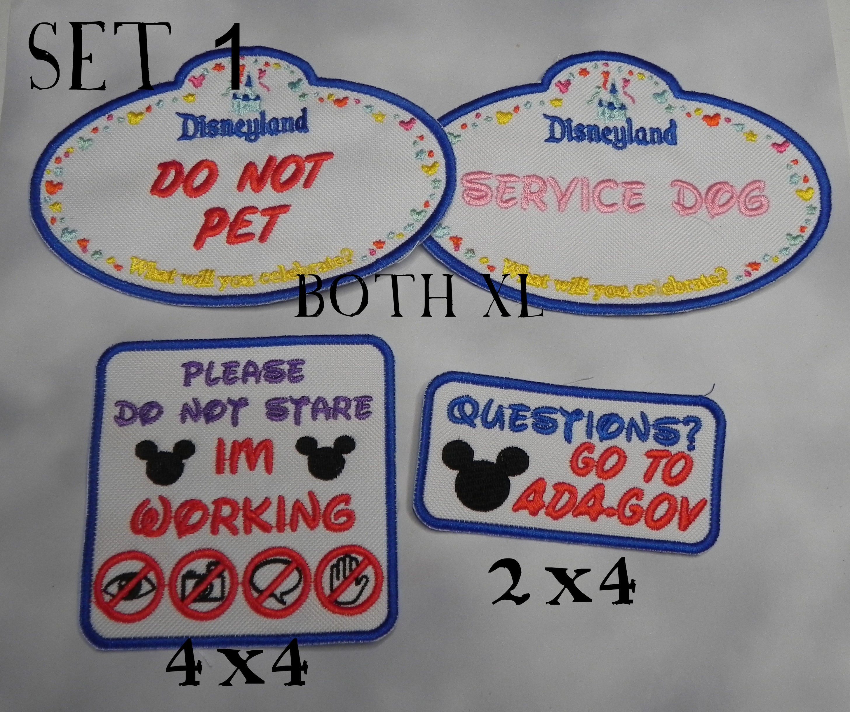 Disneyland Service Dog XL Full Patch Set | Katelyn Morin