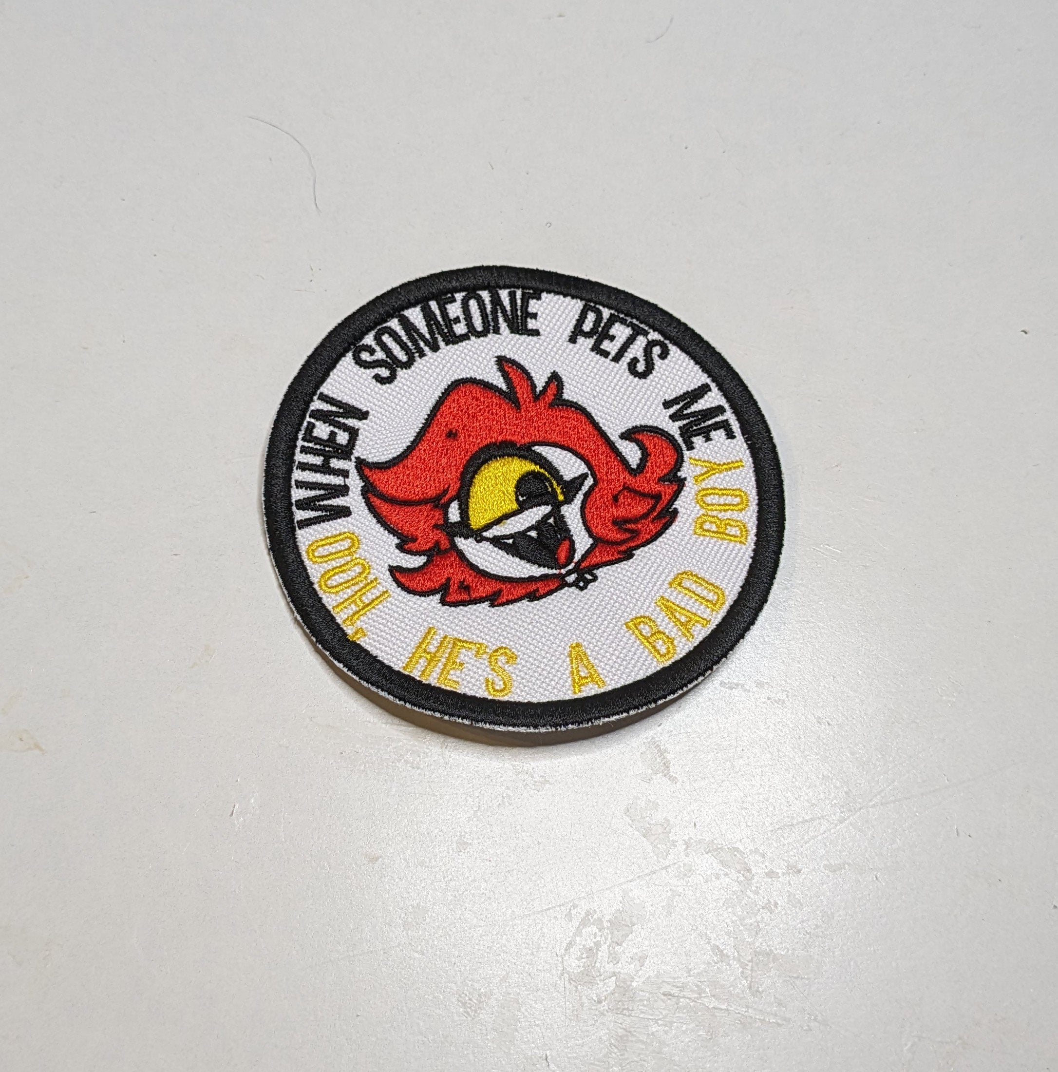 Ooh he's a bad boy (Do Not Pet) Hazbin Hotel Themed Patch | Katelyn Morin
