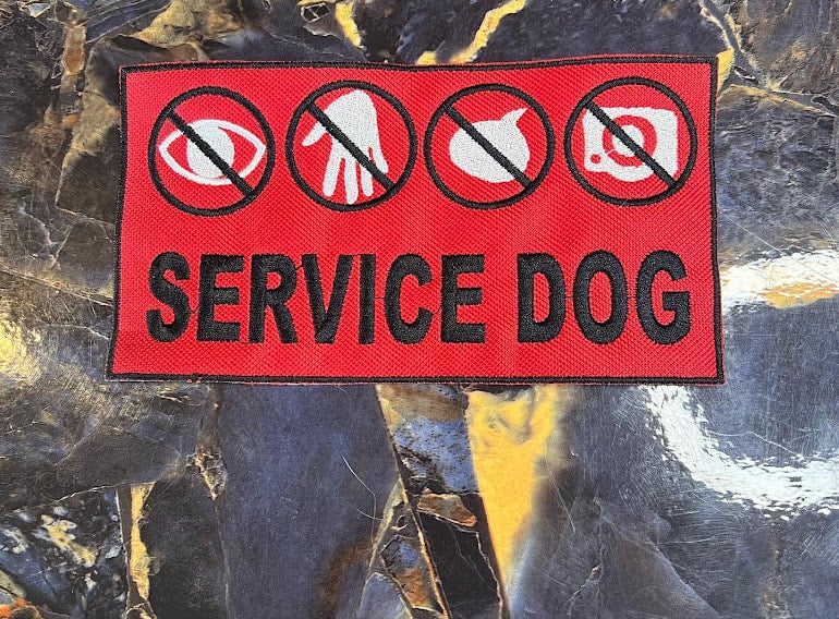 Service Dog with Symbols Leash Wrap | Katelyn Morin