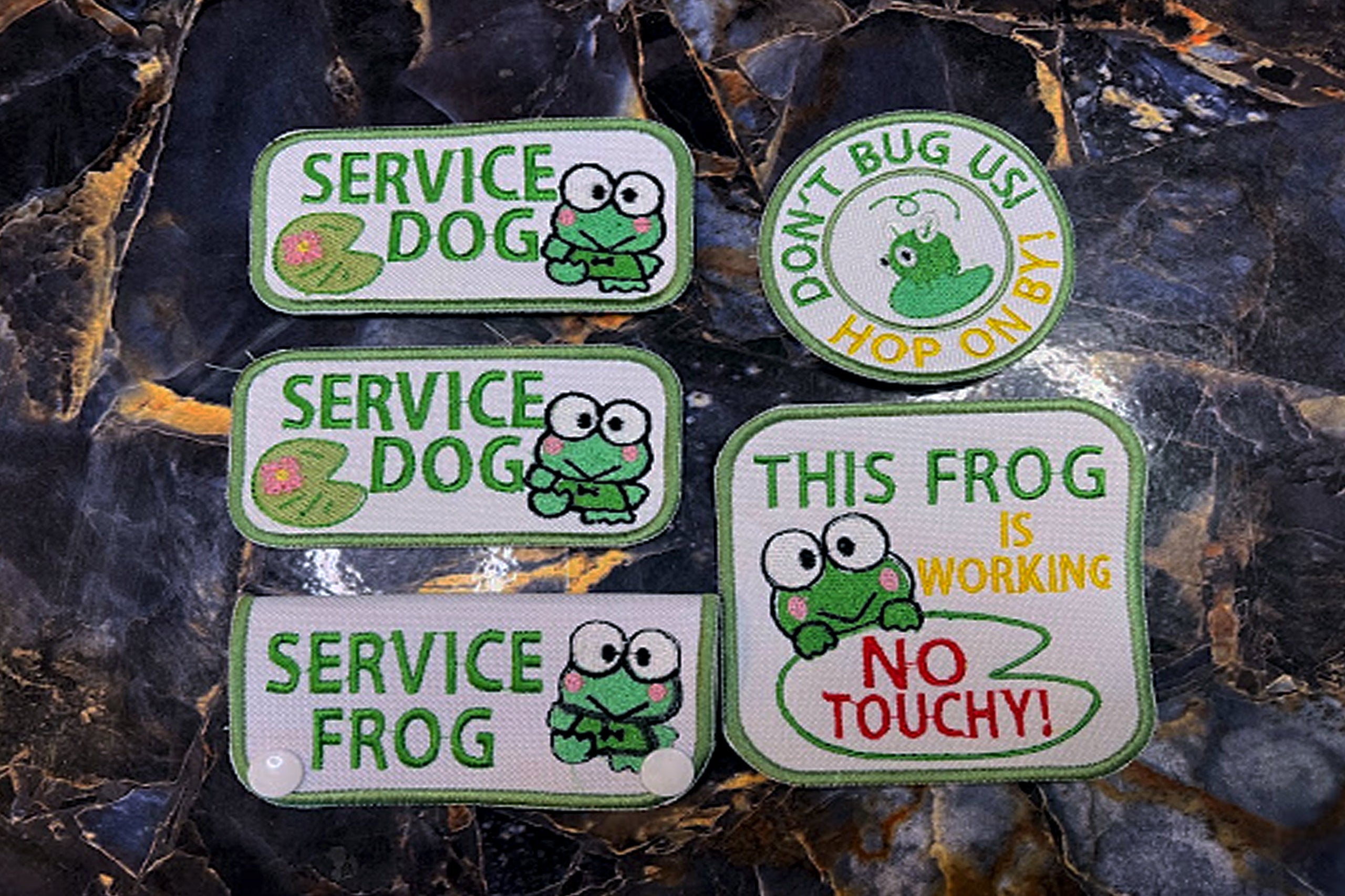Keroppi Themed Service Dog Patch Set | Katelyn Morin